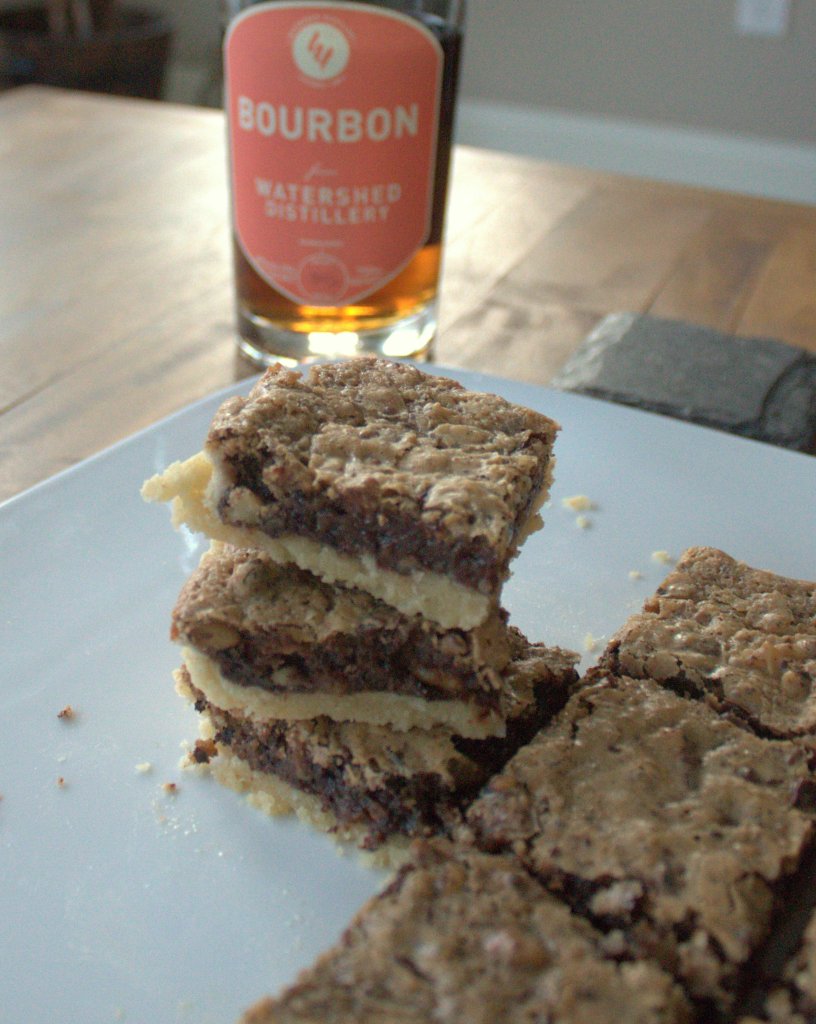 Derby Pie Inspired Bourbon Chocolate Walnut Bars | The Bahama Llama